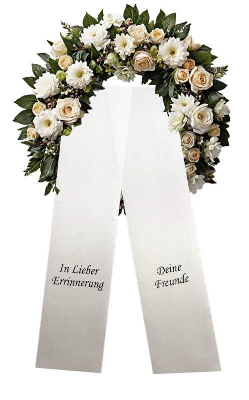 Trauerschleifen Aufdrucke mit Text bestellen | Verschiedene Farben